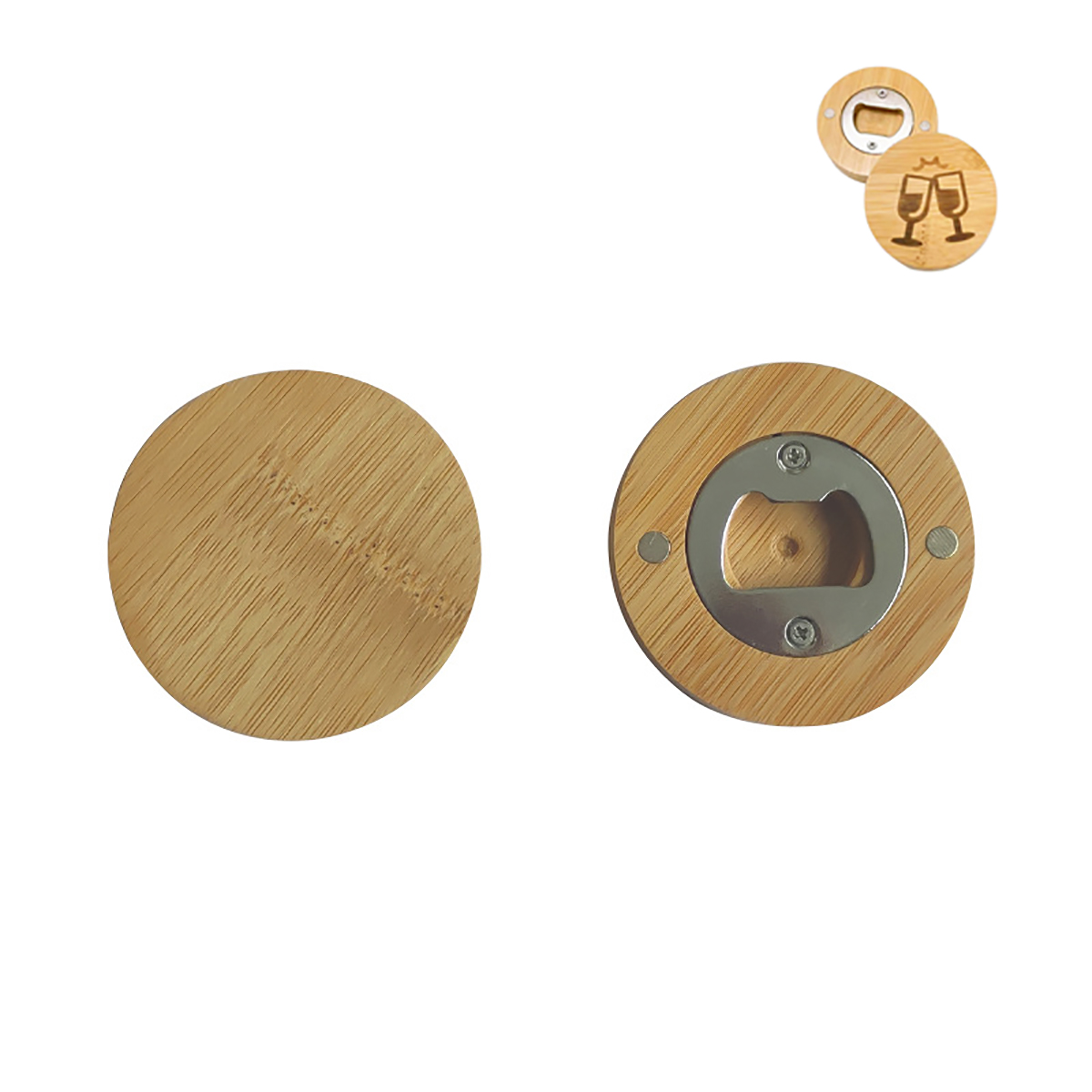 Magnetic Bamboo Bottle Opener
